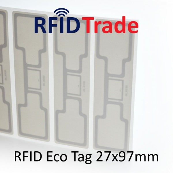 Eco RFID Paper Tag UCODE 8 - 27x97mm - RFID Trade